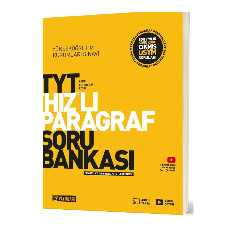 TYT Paragraf Soru Bankası Hız Yayınları Hız Yayınları 2026 | 9786256950771